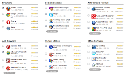 FreeApp automatically downloads and installs multiple programs at once